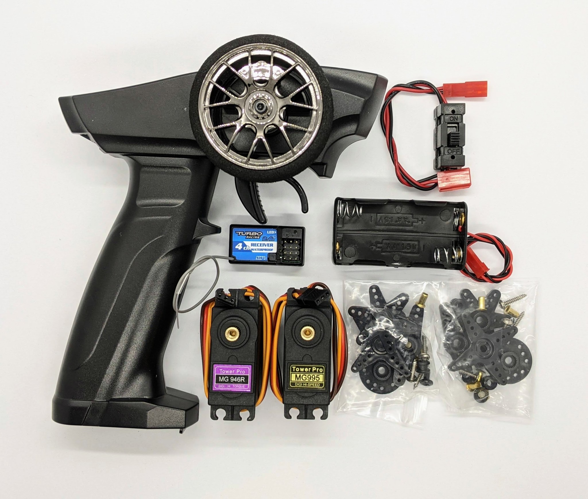 2.4GHZ 3CH RC Radio Transmitter & Receiver controller set + built in ...