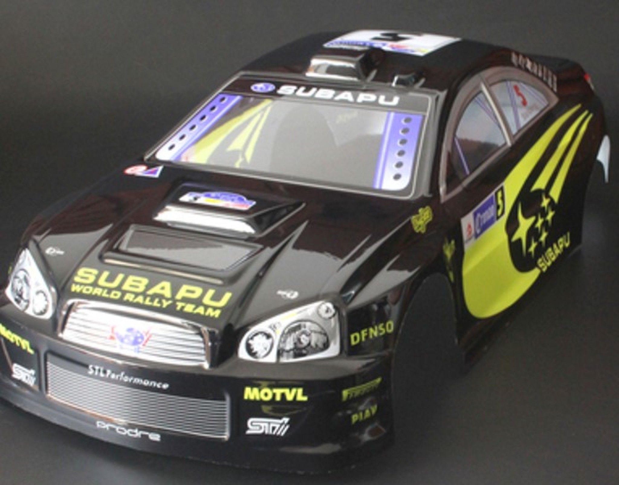 Subaru WRC WRX RC car body shell Black 1/10 Cars