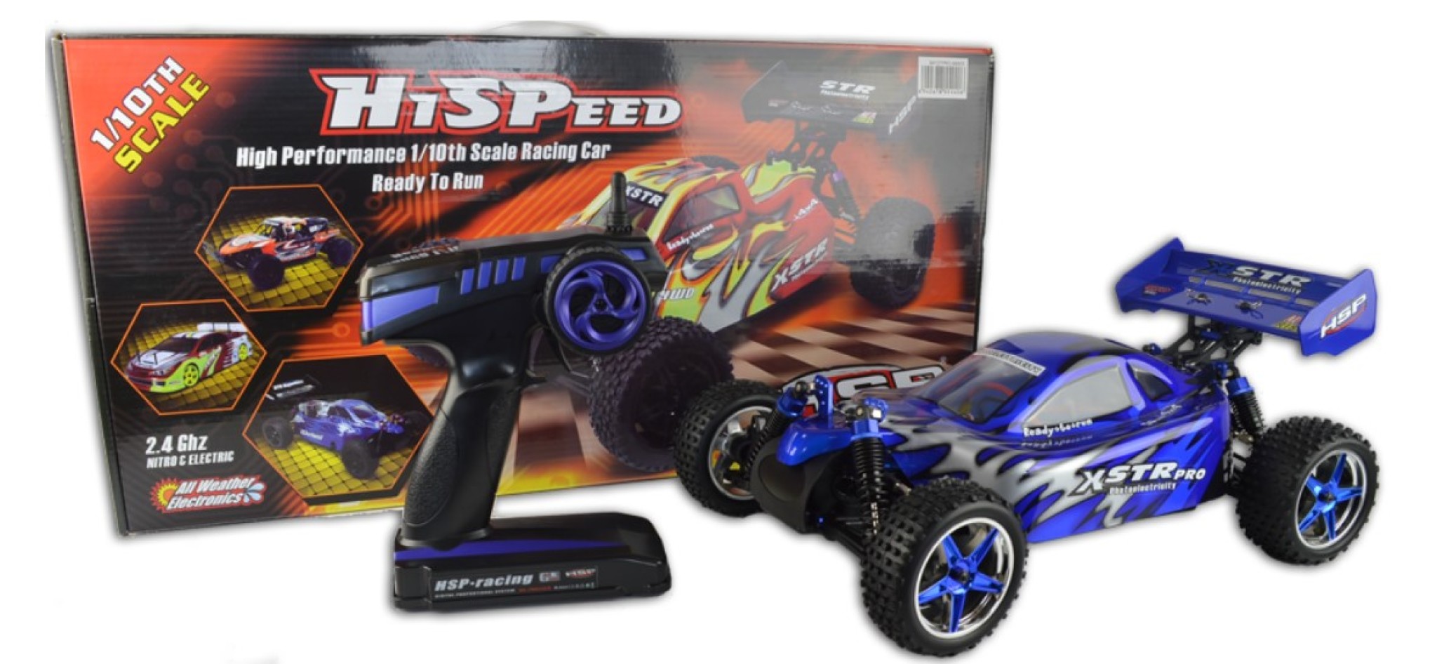 HSP XSTR Pro R-Spec BLUE Fully Brushless Buggy - Backwash- 1/10 ...