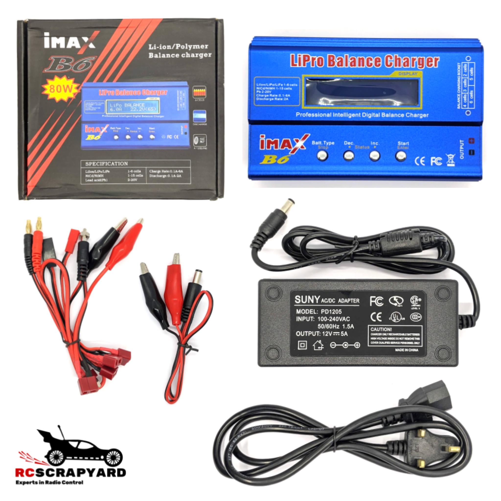 iMAX B6 AC Lipo NiMH Polymer RC LCD Digital Battery Balance Charge ...