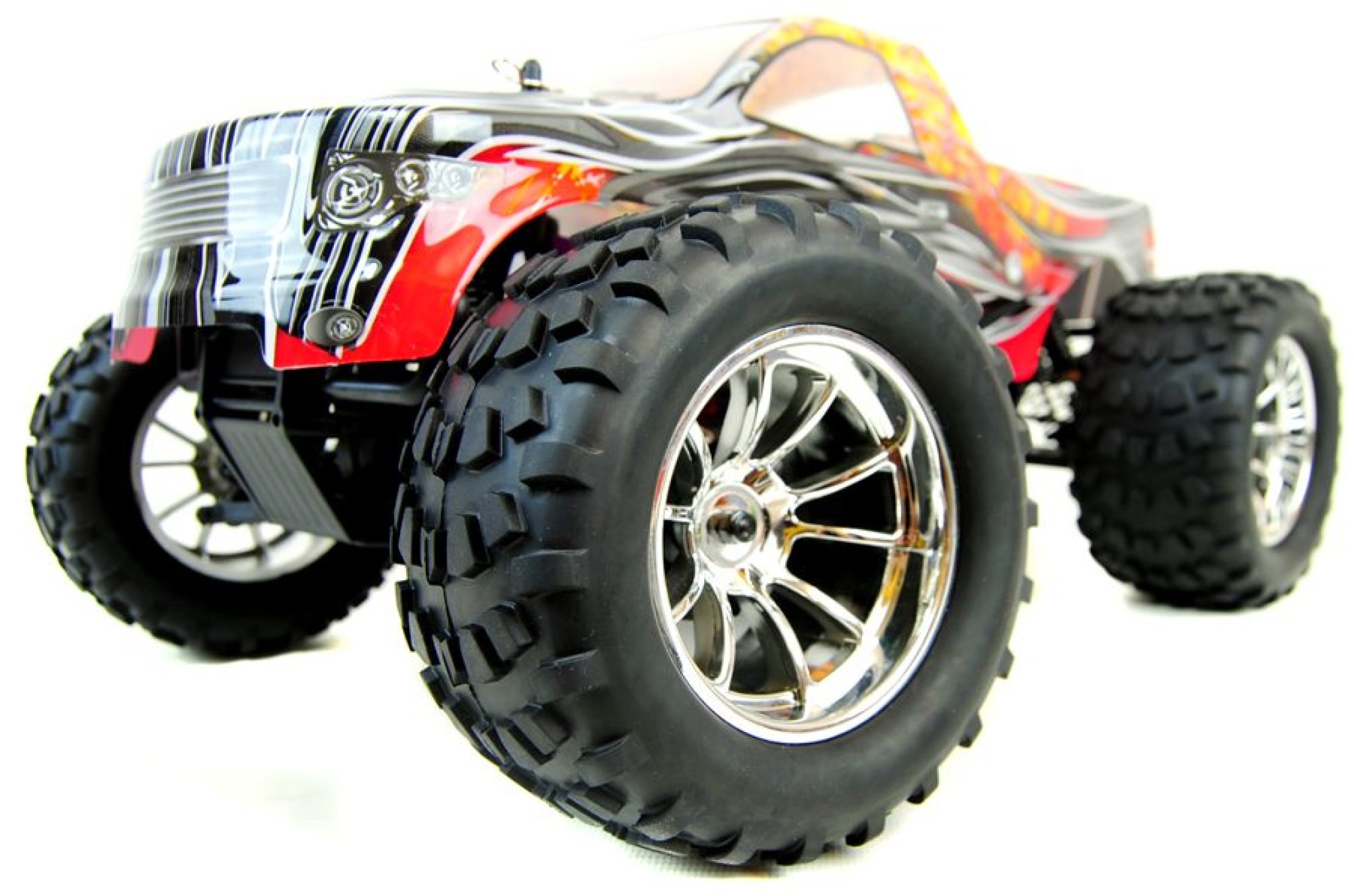 HSP Orange and Red Flame Monster Truck 1/10 -Very Fast- RTR Electric ...