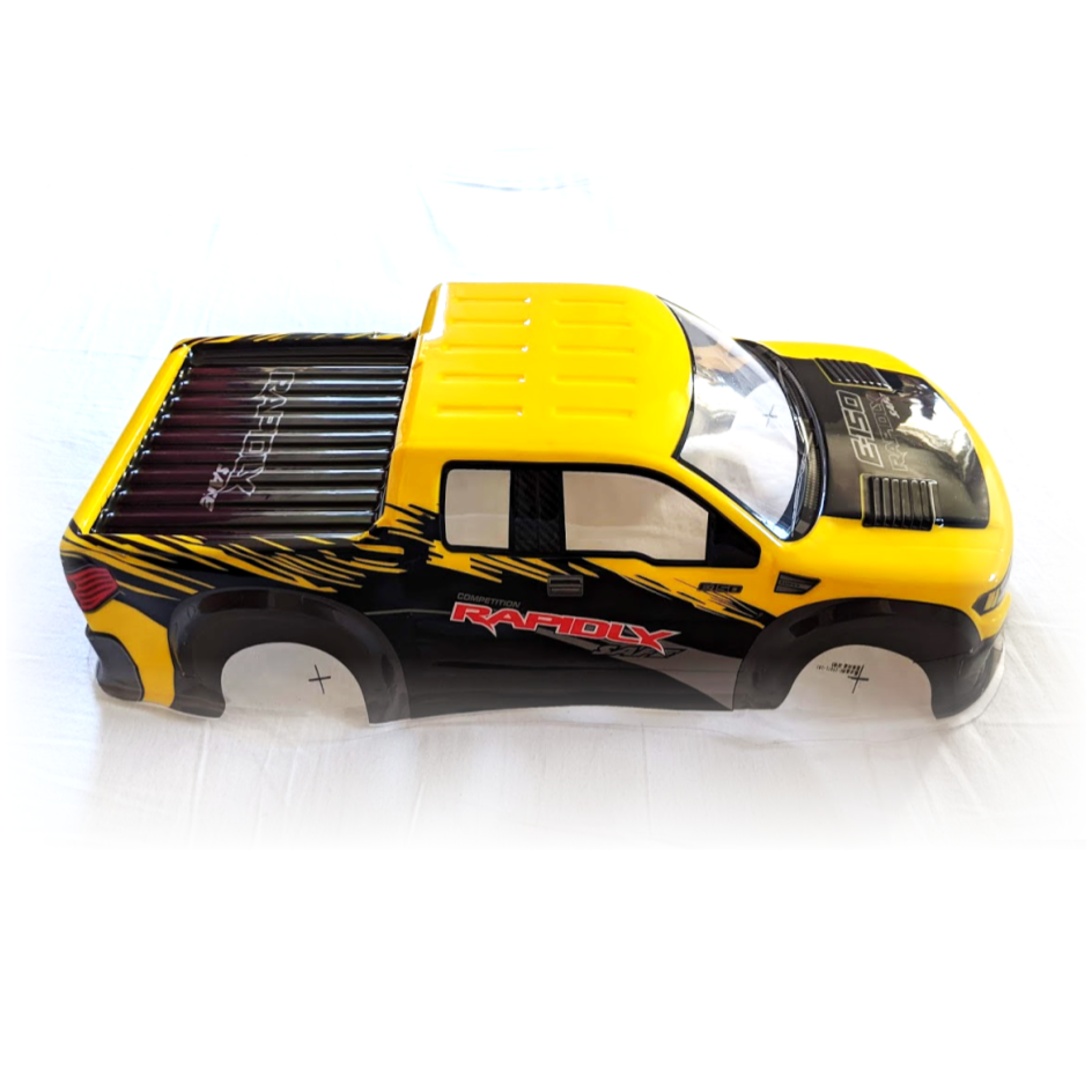 Ford F150 Yellow Universal 1/10 1/8 Truck Body Shell