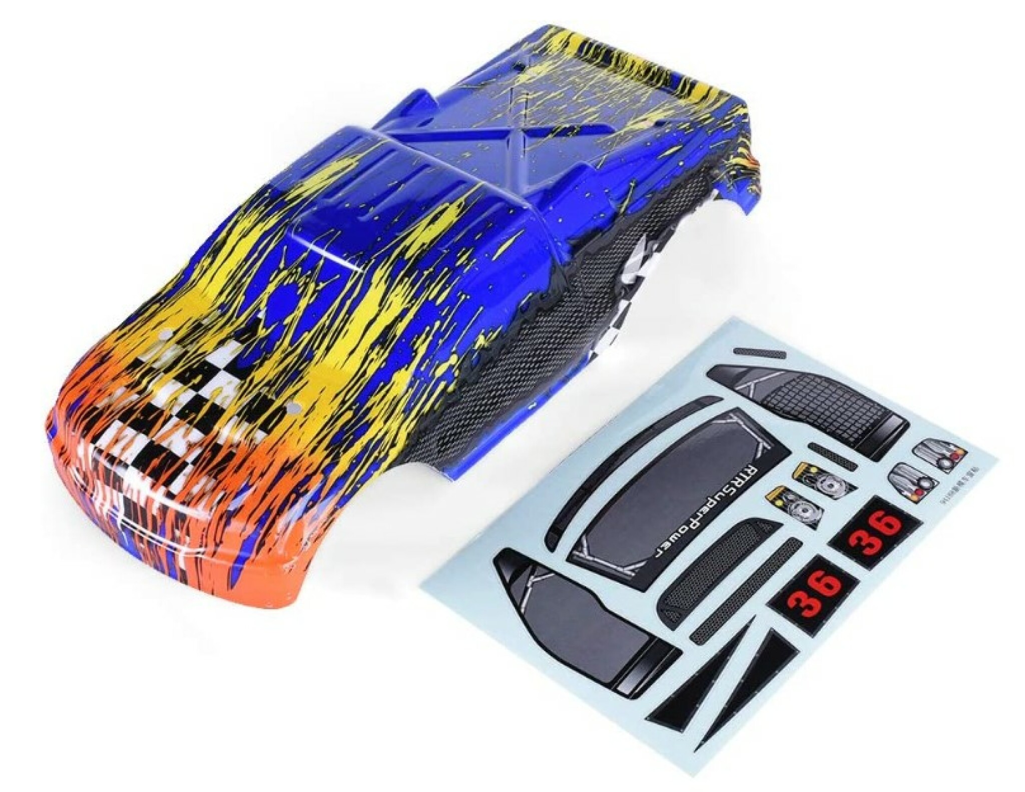 Truck Body Shell Universal Fit 1/10 scale, complete with decals HSP