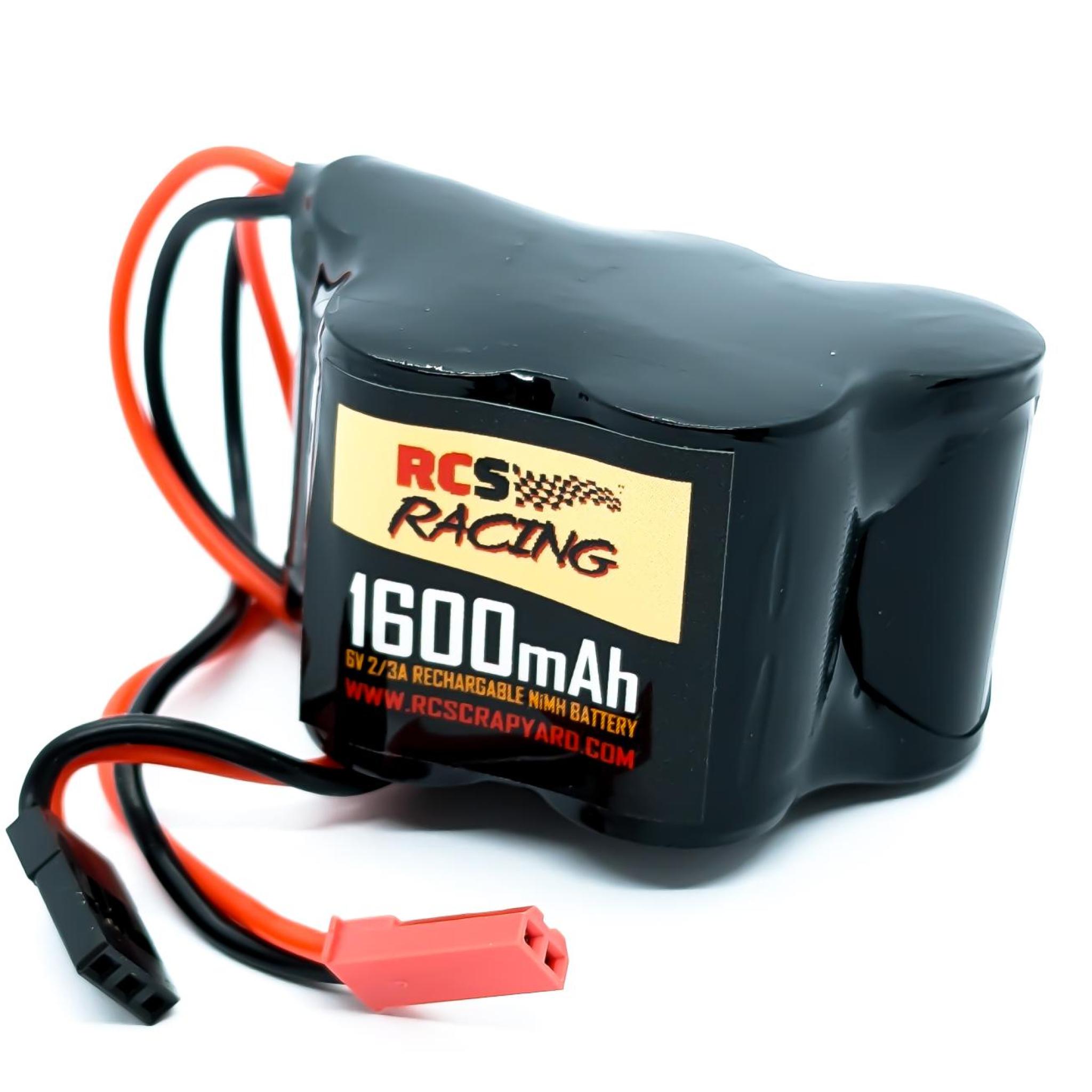 6v NiMH 1600mAh RC Hump Rechargeable RC Receiver Battery - JST / Futaba